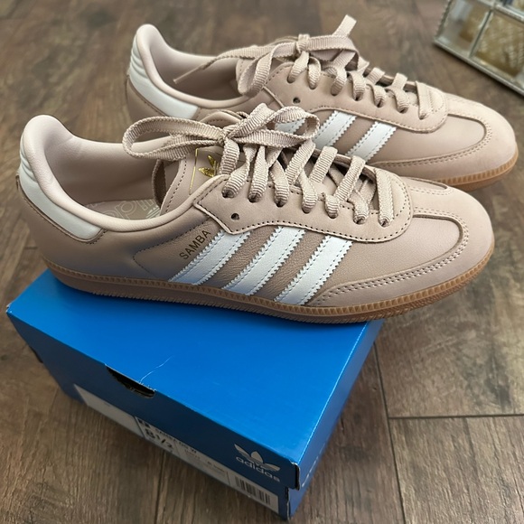adidas | Shoes | Adidas Samba Beige And White Sneakers | Poshmark